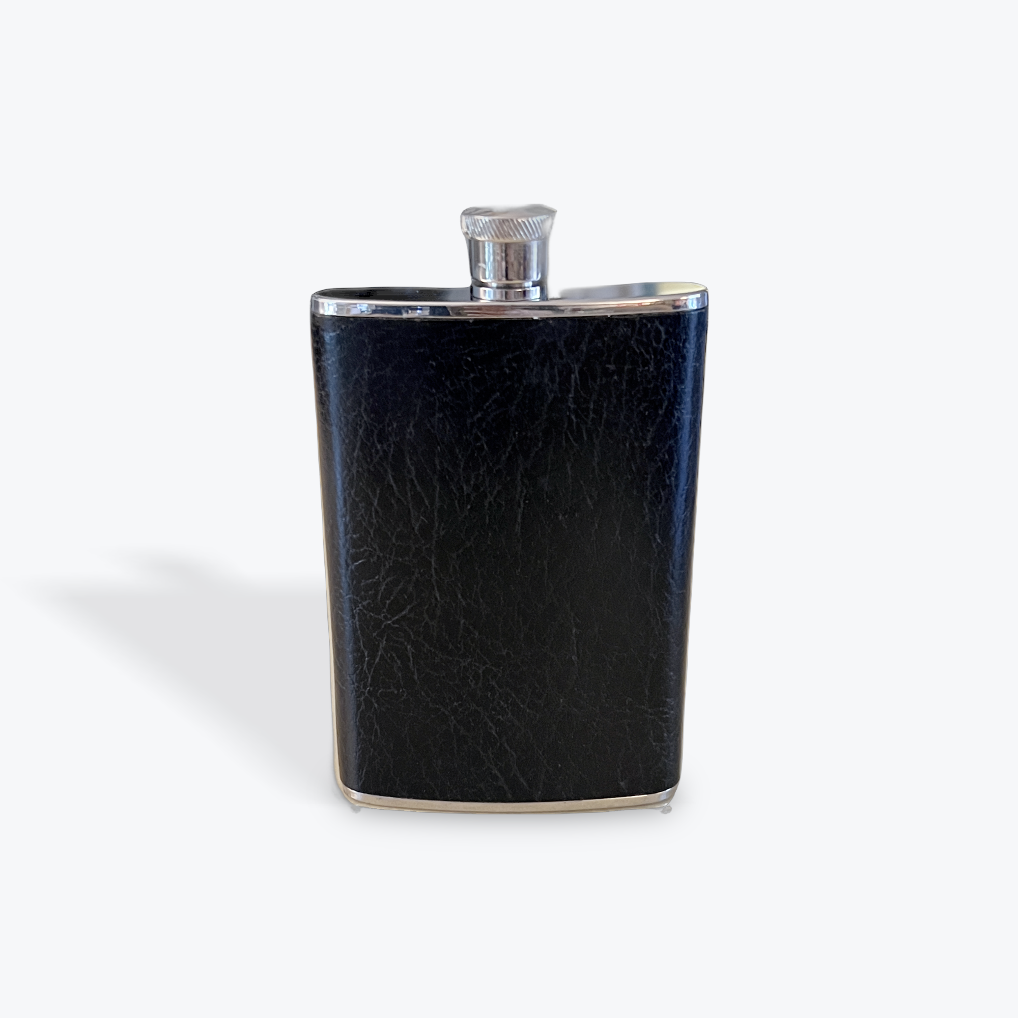 Vintage Black and Silver English Flask | Window Shop Home