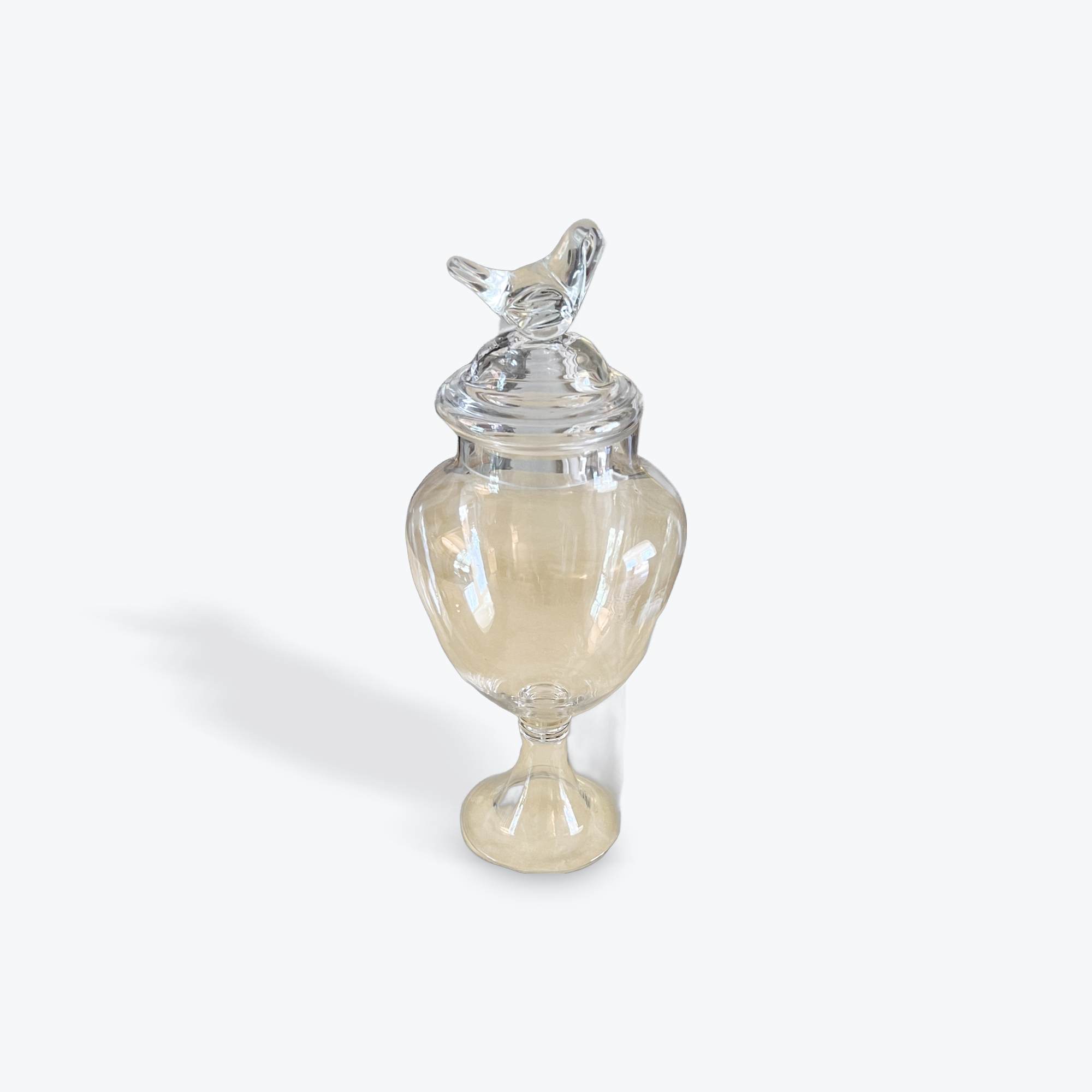 Vintage Glass Apothecary Jar with Bird | Window Shop Home